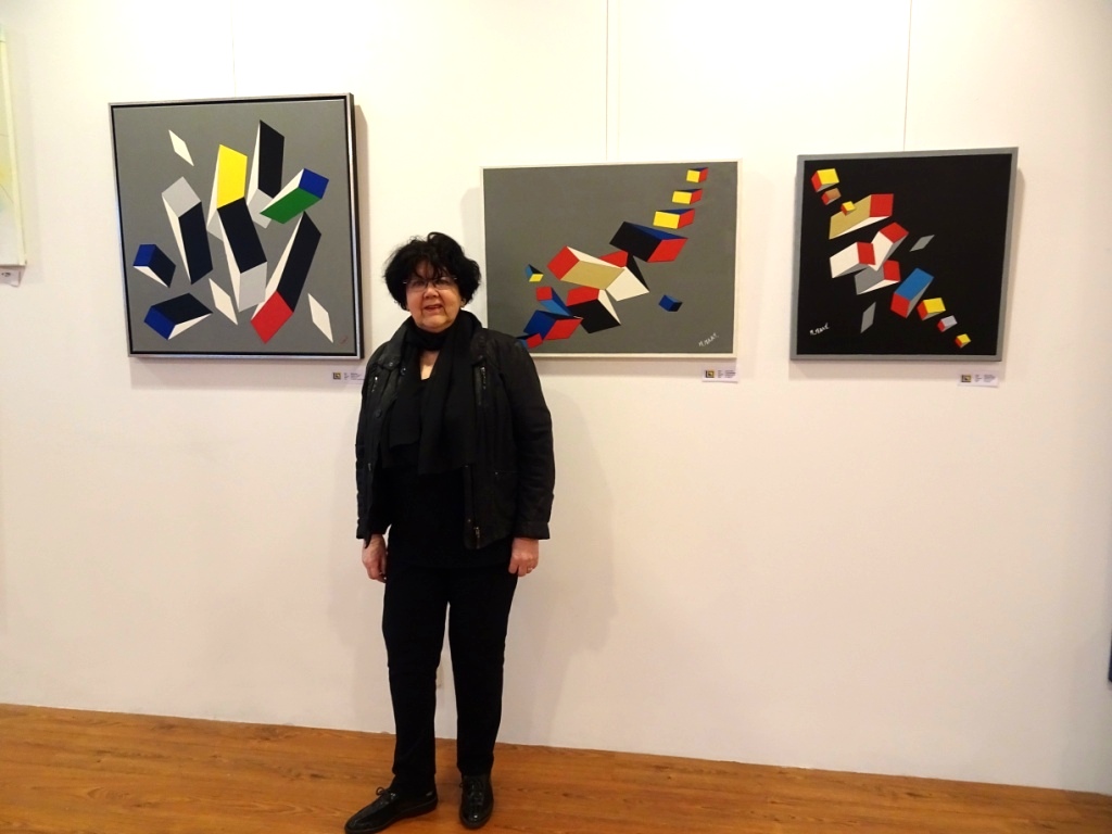 Monica Maat - Geometrisch werk in Tiny's Galerie Lelystad van Monica ...